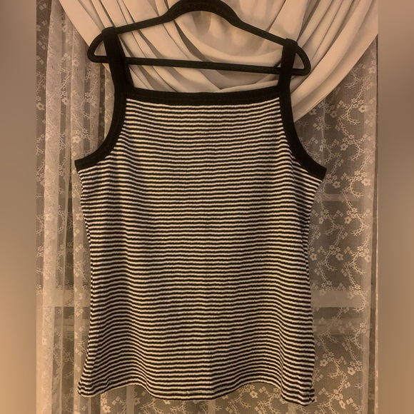 GAP Factory | Tops | Gap Factory Black And White Striped Tank Top ...